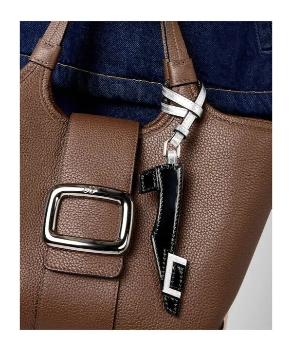 ROGER VIVIER Belle Vivier Bag Charm In Leather