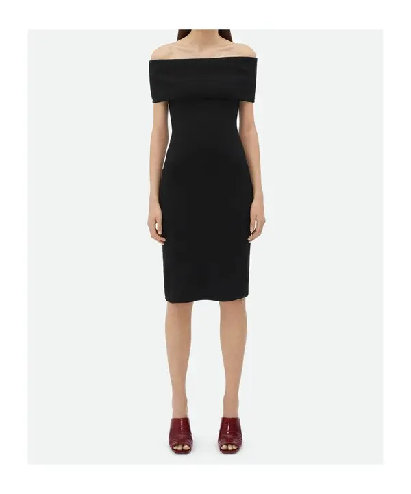 Bottega Veneta Off-the-shoulder Fitted Dress