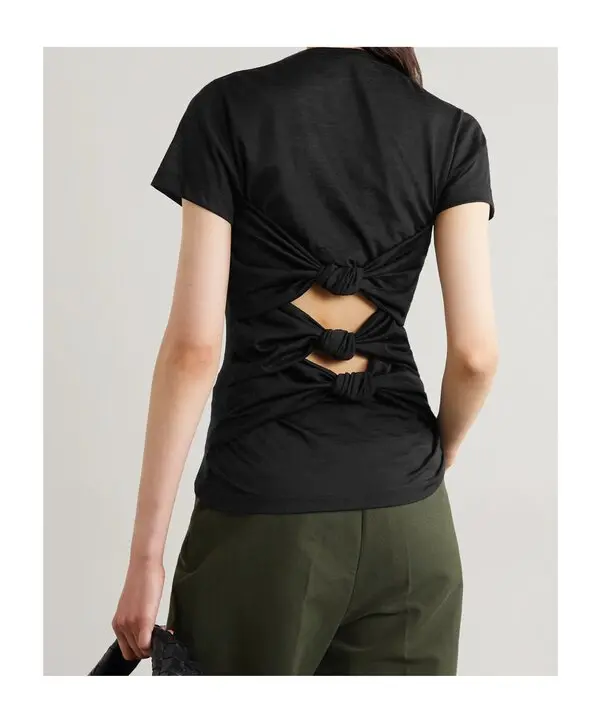 Gabriela Hearst Short-sleeve T-shirt With Knot Detailing