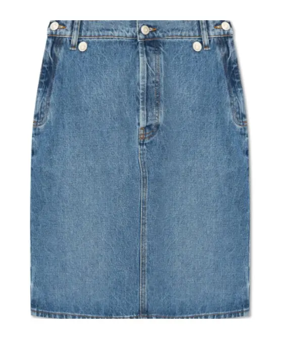 Coperni Multi-pocket Denim Skirt - Blue