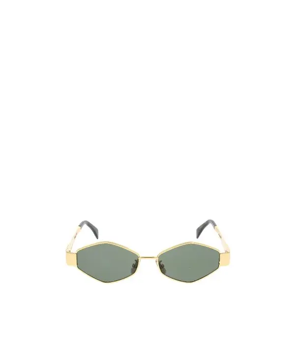 Celine Triomphe Geometric-frame Sunglasses - Green