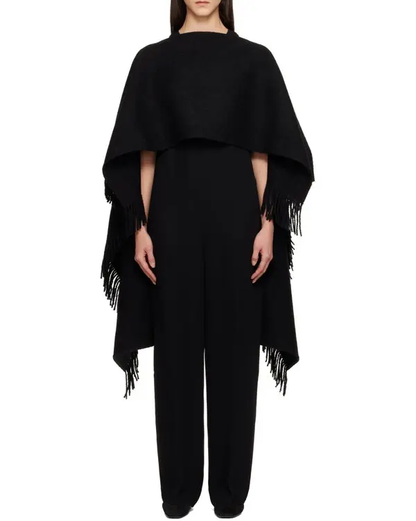 TOTEME Fringed Knitted Poncho