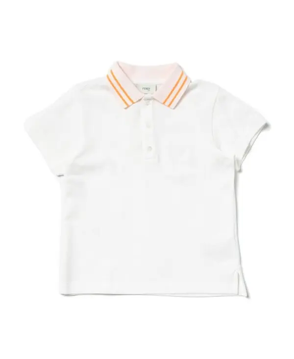 Fendi Logo Detail Polo Shirt - White