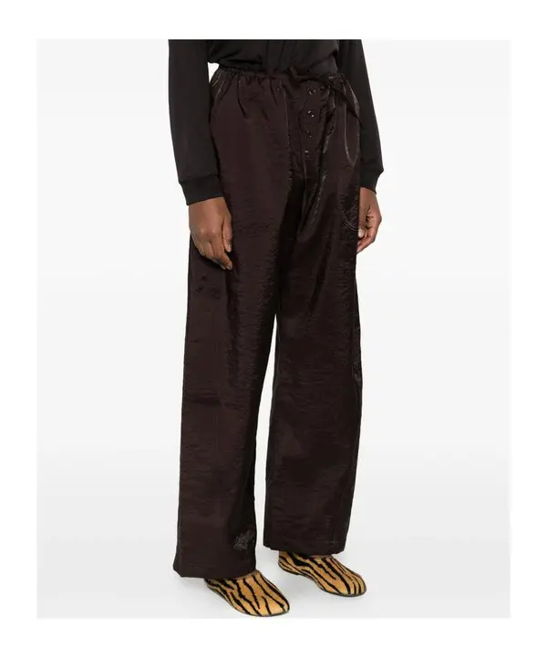 Studio Nicholson Button-front Wide Leg Trousers - Black