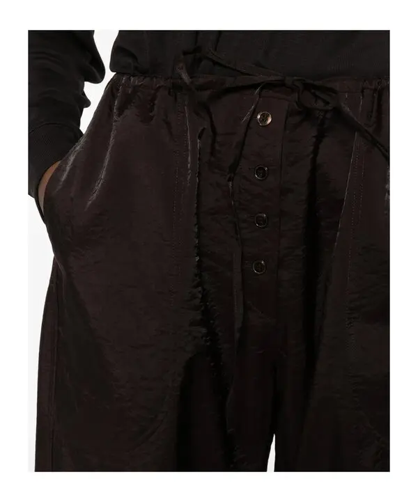 Studio Nicholson Button-front Wide Leg Trousers - Black
