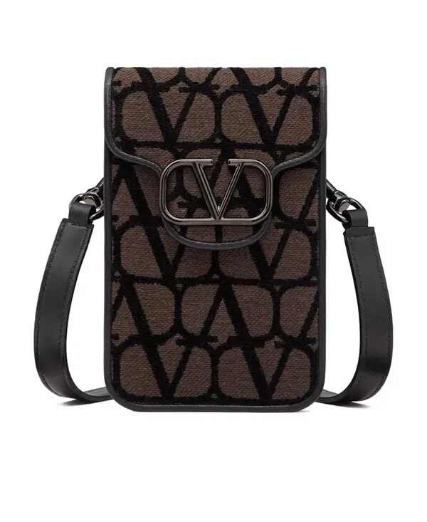 Valentino Garavani Loco Toile Iconographe Cross Body Mini Bag - Black