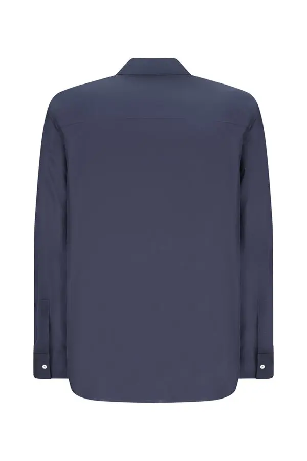 JIL SANDER Concealed Button Shirt - Blue