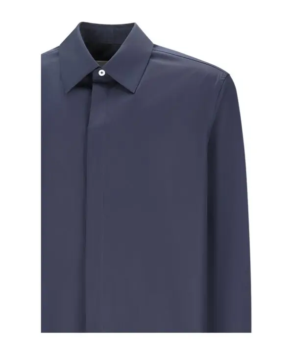 JIL SANDER Concealed Button Shirt - Blue