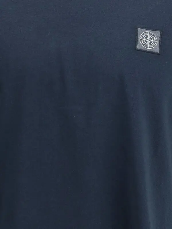 Stone Island Logo Patch Crewneck T-shirt - Blue