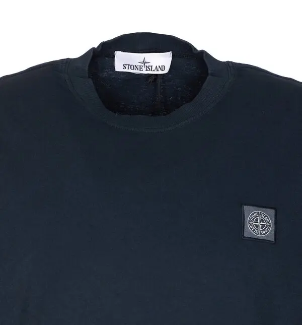 Stone Island Logo Patch Crewneck T-shirt - Blue