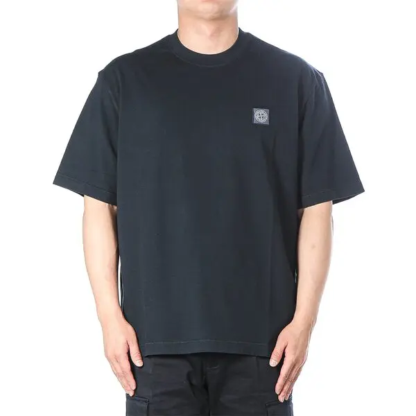 Stone Island Logo Patch Crewneck T-shirt - Blue