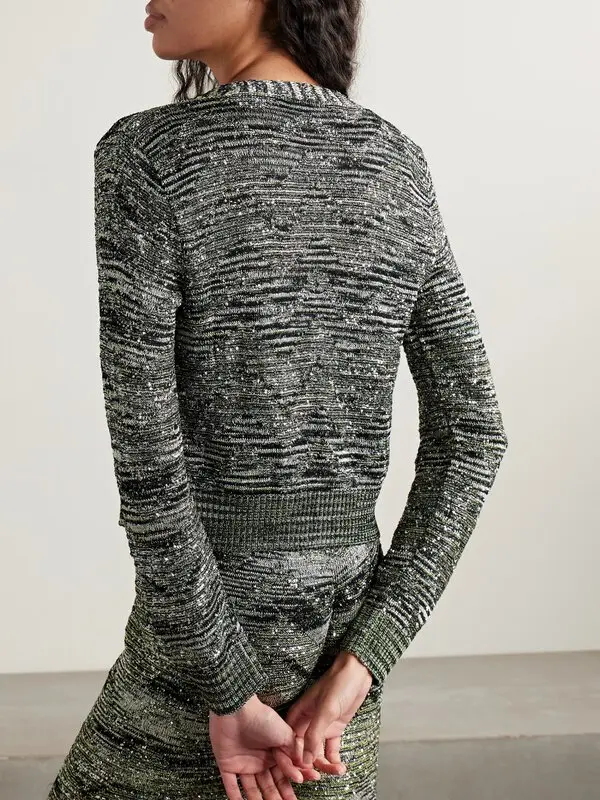 Missoni Sequined Knit Cropped Cardigan