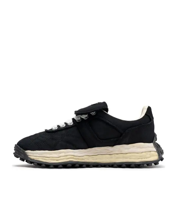 Mihara Yasuhiro Embroidered Canvas Lace-up Sneakers - Black