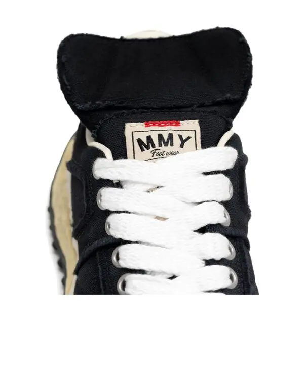 Mihara Yasuhiro Embroidered Canvas Lace-up Sneakers - Black