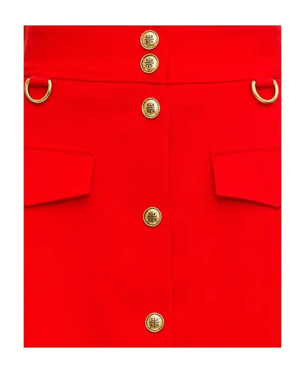 Givenchy Buttoned A-line Mini Skirt