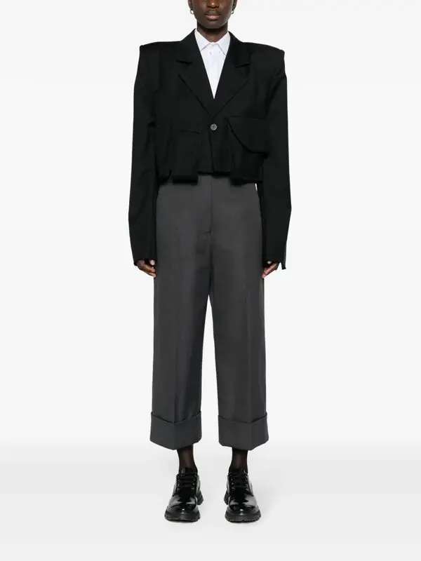Thom Browne High-waisted Canvas Trousers