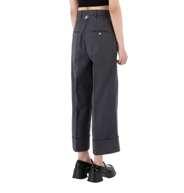 Thom Browne High-waisted Canvas Trousers
