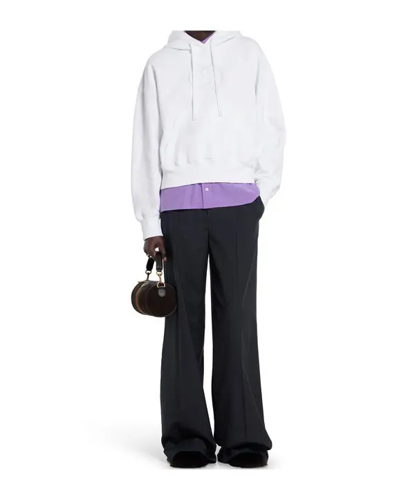 Gucci Brushed Cotton Sweatshirt With Embossed Interlocking G Logo - White