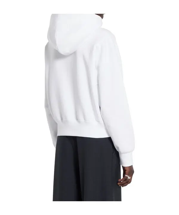 Gucci Brushed Cotton Sweatshirt With Embossed Interlocking G Logo - White