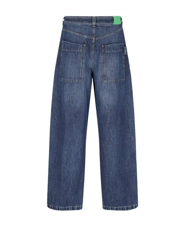 Bottega Veneta Belted Wide-leg Denim Trousers