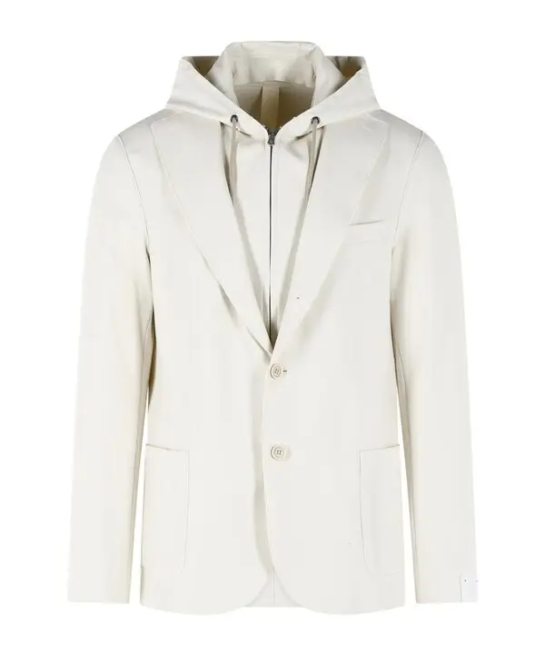 Eleventy Hooded Single-breasted Blazer