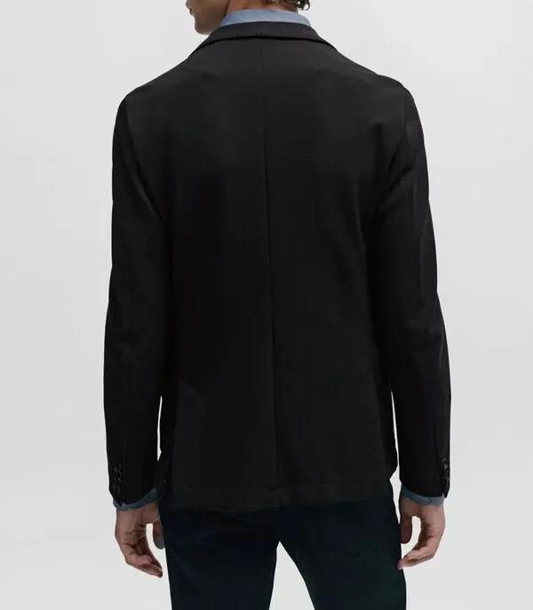 Hugo Boss Single-breasted Lapel Jacket - Black