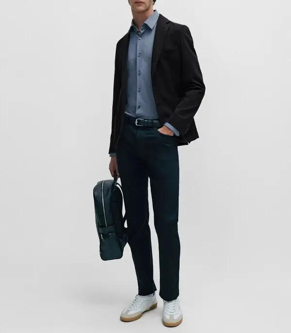 Hugo Boss Single-breasted Lapel Jacket - Black