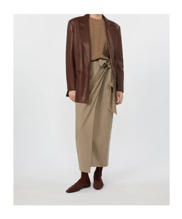 Max Mara Long Stretch-cashmere Skirt