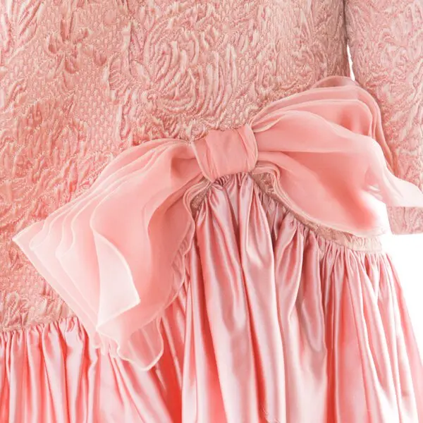 Valentino Garavani Organza Bow And Ruffled Hem Mini Dress - Pink