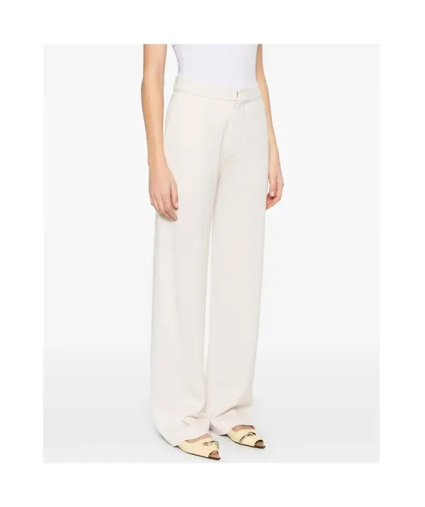 FORTE_FORTE Tailored Straight-leg Trousers - Ivory