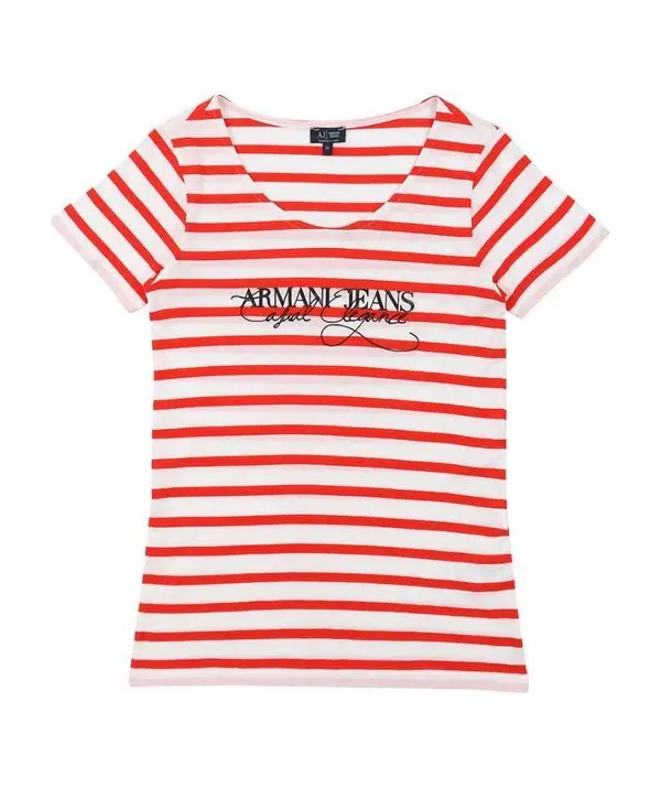Emporio Armani Striped Round Neck T-shirt
