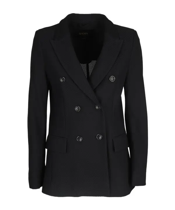Seventy Double-breasted Tailored Blazer - Black