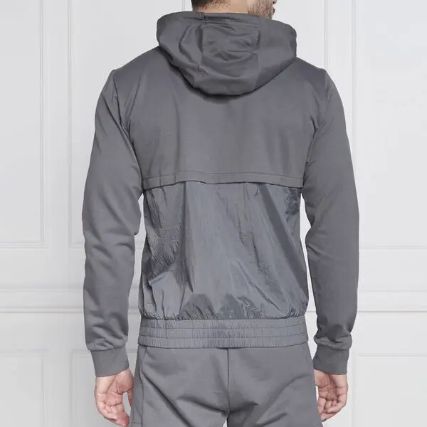 EA7 Logo Hooded Sweater - Gray