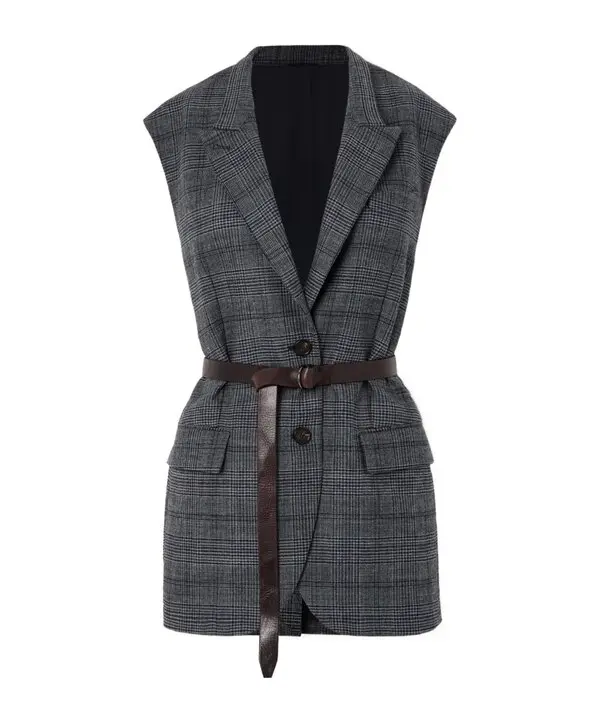 Brunello Cucinelli Sleeveless Vest With Belt