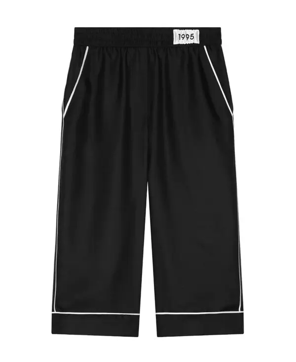 Dolce & Gabbana Logo-patch Silk Track Pants - Black