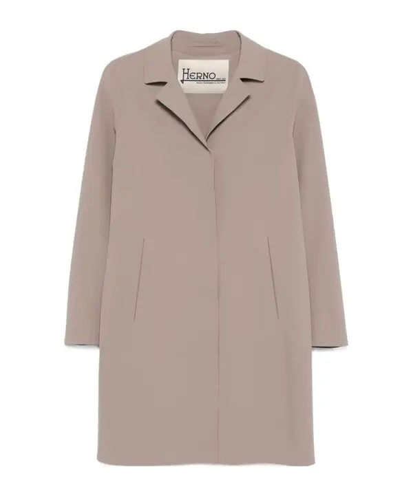 Herno Single-breasted Long-sleeved Coat - Nude