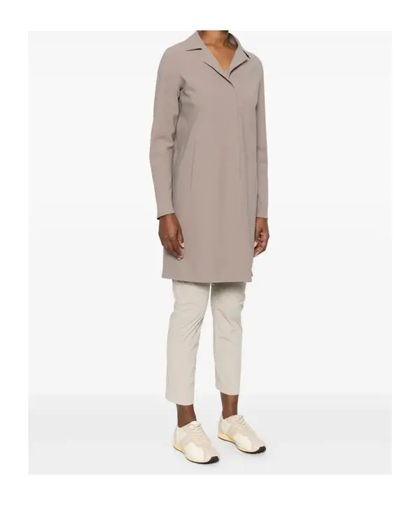 Herno Single-breasted Long-sleeved Coat - Nude
