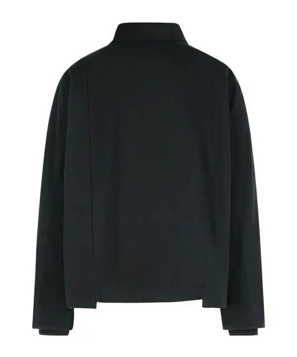 Sacai X Carhartt Logo Patch Zip-up Jacket - Black
