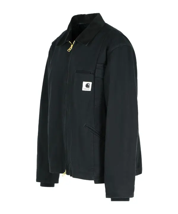 Sacai X Carhartt Logo Patch Zip-up Jacket