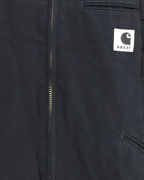 Sacai X Carhartt Logo Patch Zip-up Jacket