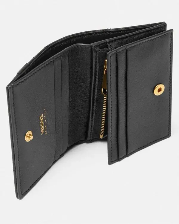 Versace Medusa-plaque Quilted Wallet
