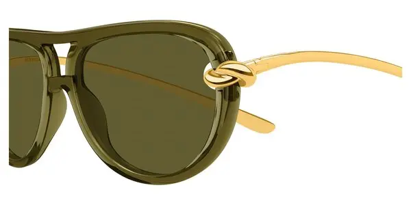 Bottega Veneta Aviator Full Rim Sunglasses - Green