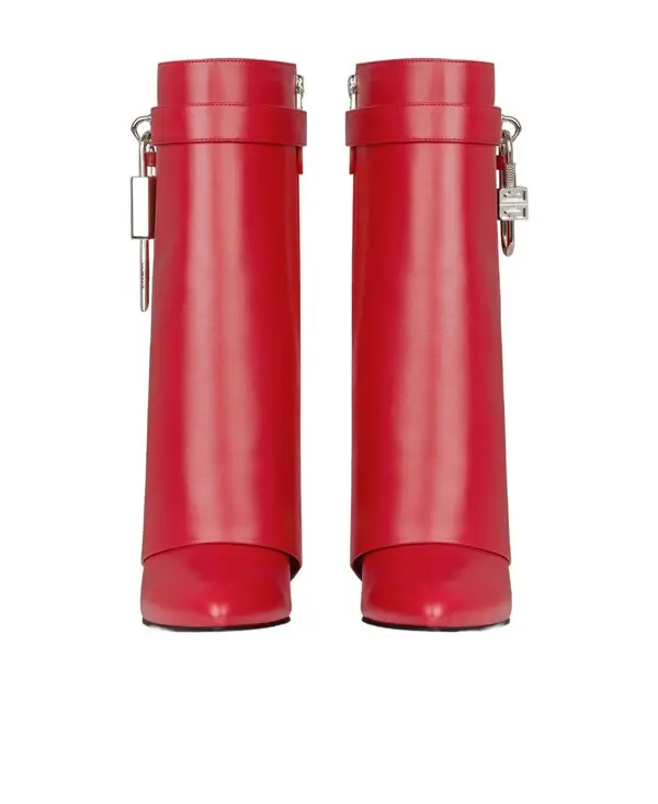 Givenchy Shark Lock Ankle Boots - Red