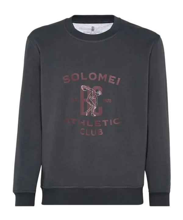 Brunello Cucinelli Solomei Graphic Sweatshirt - Charcoal-grey