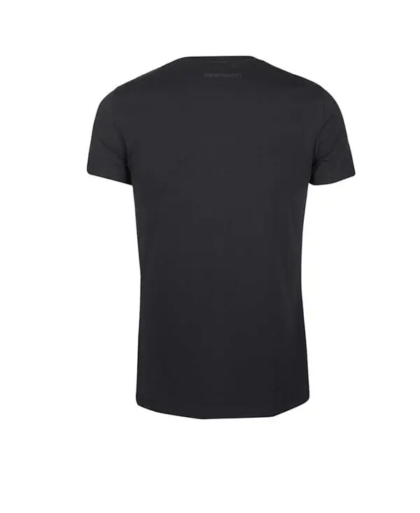 Emporio Armani Bear Pattern Round Neck T-shirt - Black
