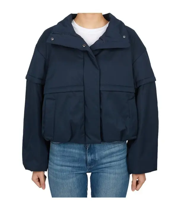 Max Mara Cotton-padded Jacket With Zip Closure - Black