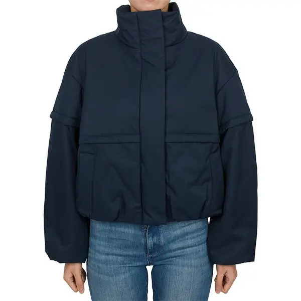 Max Mara Cotton-padded Jacket With Zip Closure - Black