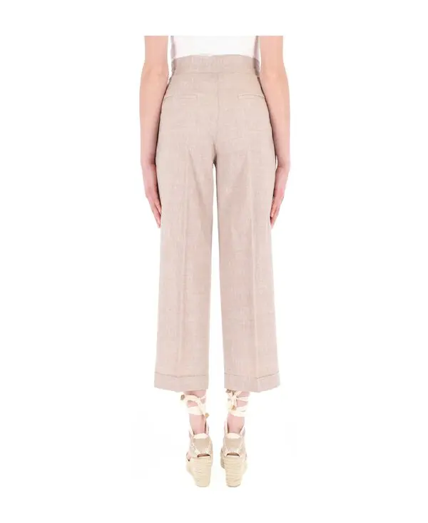 Peserico Belted Cropped Trousers