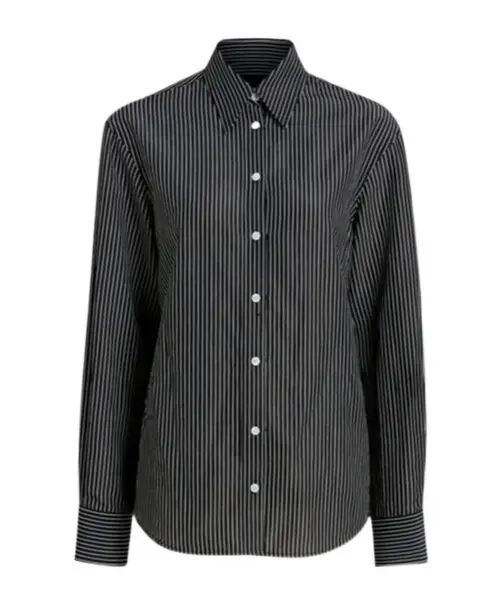 Proenza Schouler Striped Poplin Button-up Shirt - Black, White