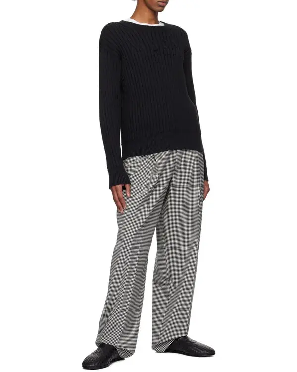 Marni Ribbed Logo Crewneck Sweater